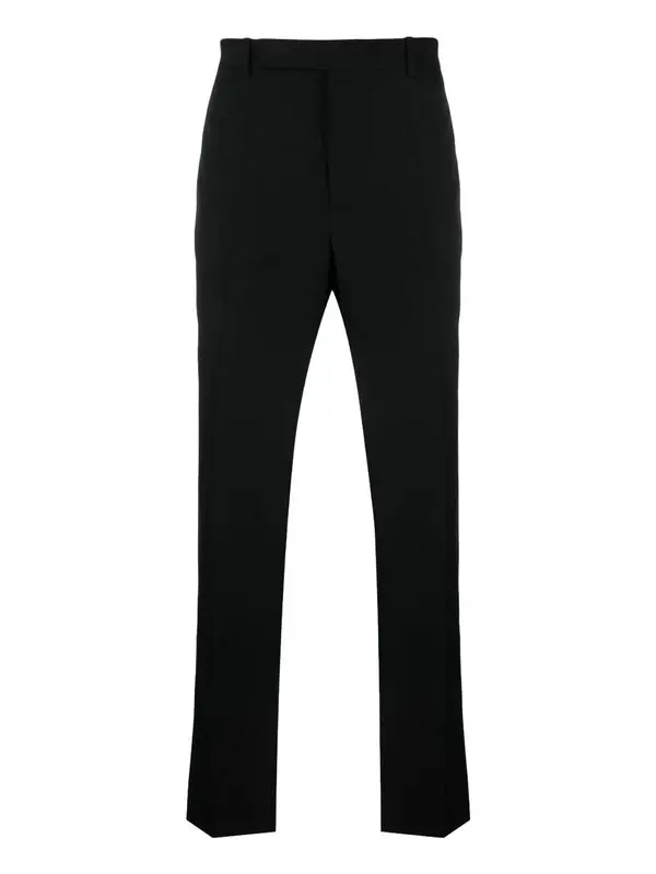 Saint Laurent Pressed-crease Straight-leg Trousers - Black