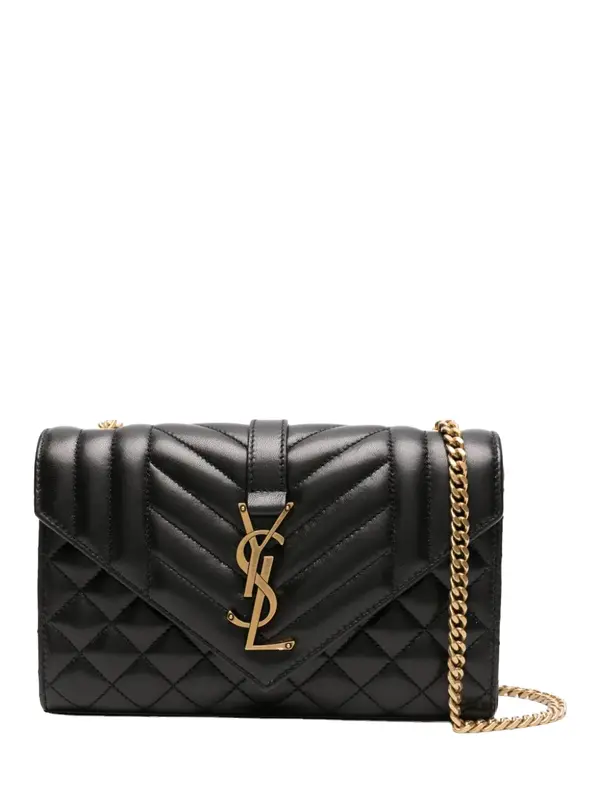 Saint Laurent Small Envelope Shoulder Bag - Black