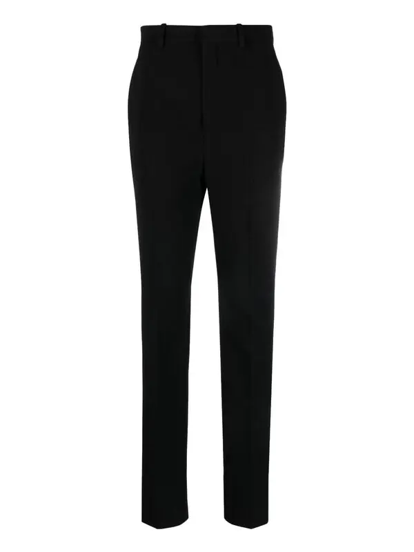Saint Laurent Straight-leg Wool Trousers - Black