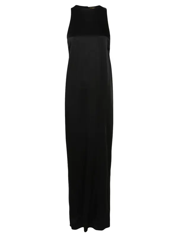 Saint Laurent Knot-detail Maxi Dress - Black