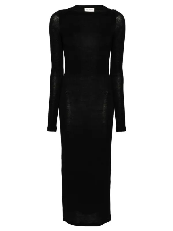 Saint Laurent Open-back Maxi Dress - Black