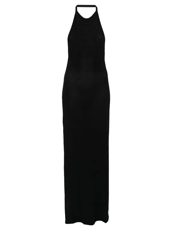 Saint Laurent Halterneck Maxi Dress - Black