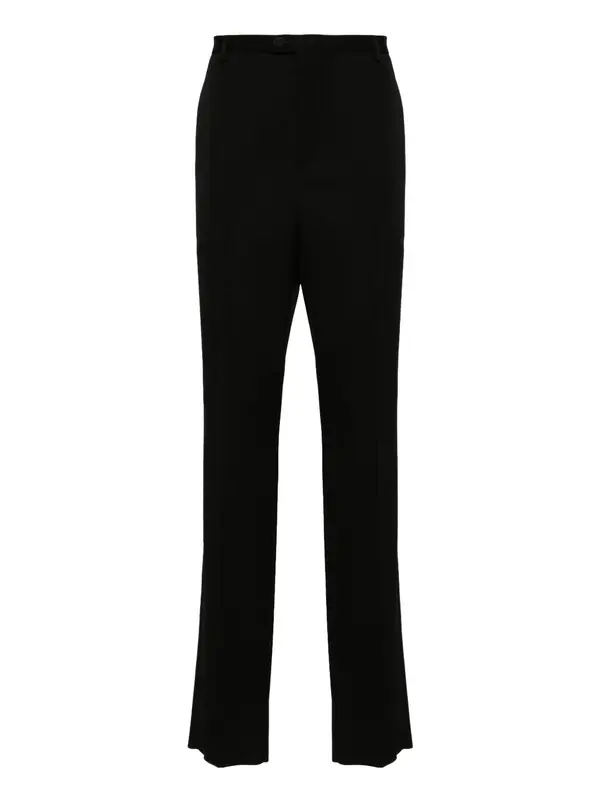 Saint Laurent High-waist Straight-leg Trousers - Black