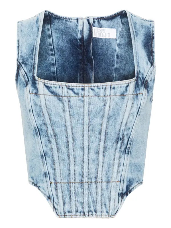 Giuseppe Di Morabito Denim Corset Top - Blue