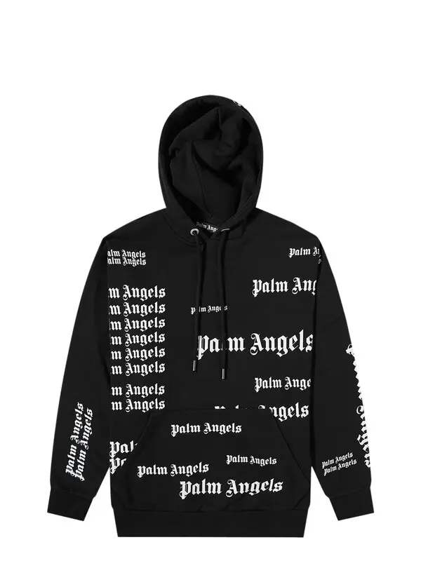 Palm Angels Ultra Logo Over Hoodie - Black