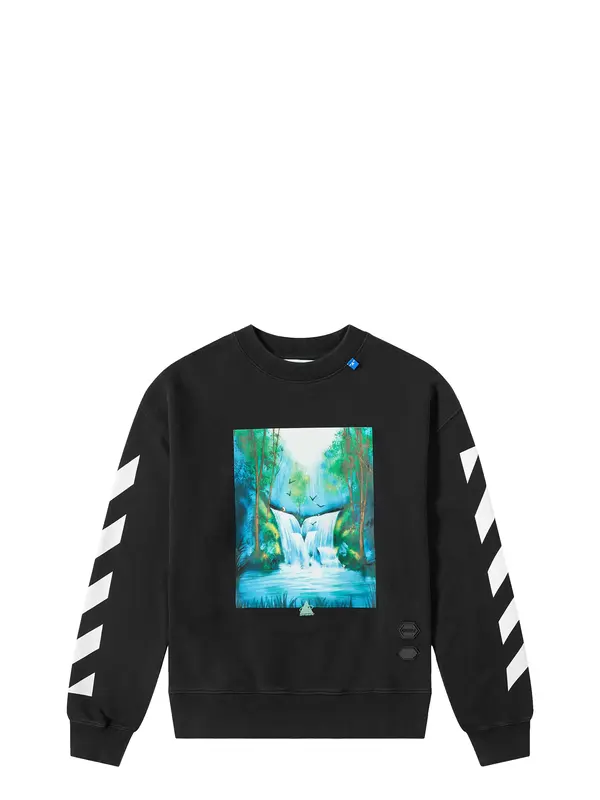 Off-White Waterfall Over Sweatshirt - Black