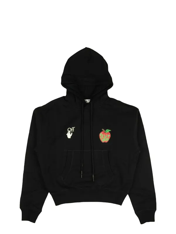 Off-White Apple Flatlock Hoodie - Black