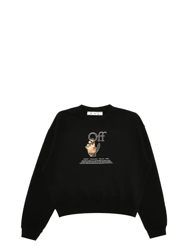 Off-White Caravaggio Hand Over Crewneck - Black