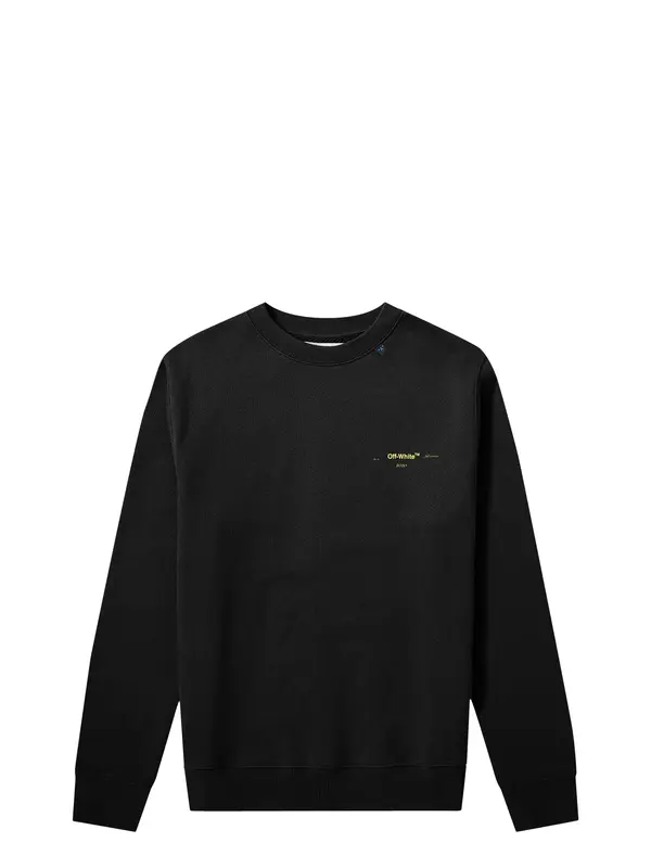 Off-White Acrylic Arrows Slim Crewneck / Yellow - Black