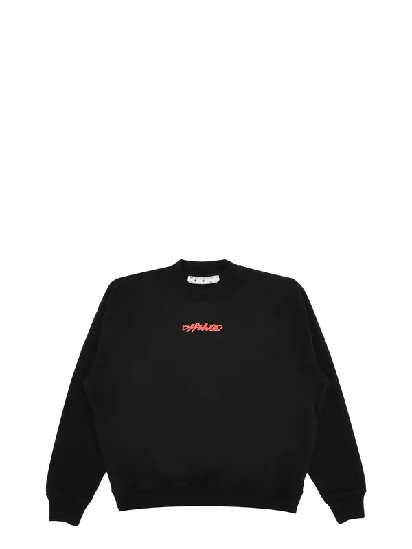 Off-White Arrow On Canvas Skate Crewneck /multicolor - Black
