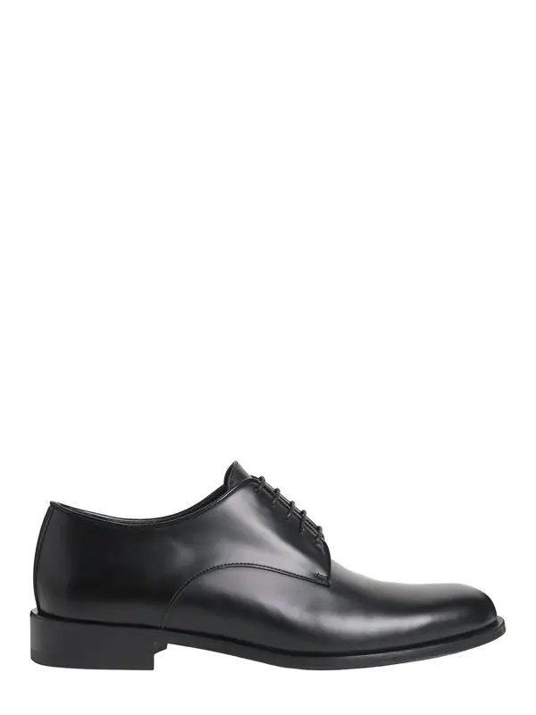 Giorgio Armani Leather Derby Shoes - Black