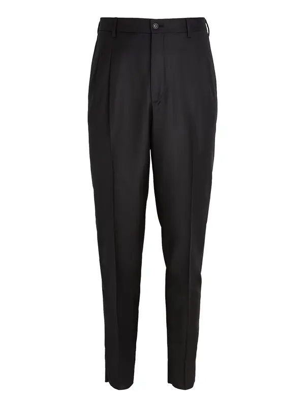 Giorgio Armani Wool-cashmere Tailored Trousers - Black