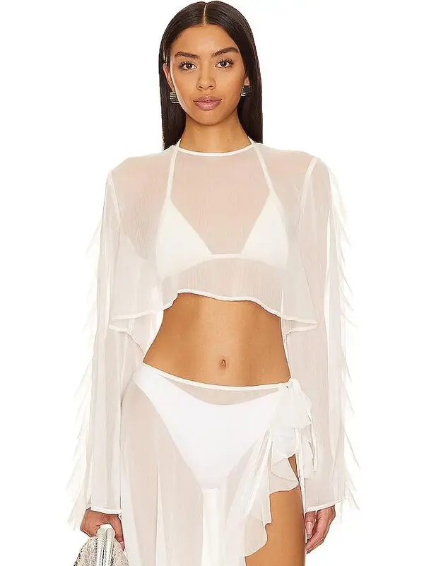 SHANI SHEMER Thoma Cropped Shirt - Cream