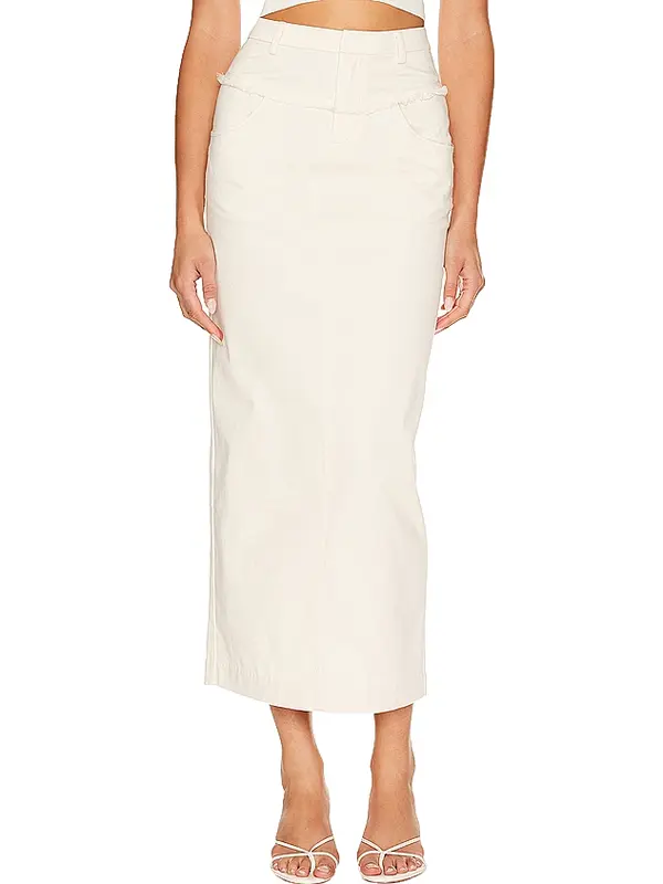 CAMILA COELHO Brickell Skirt - Cream