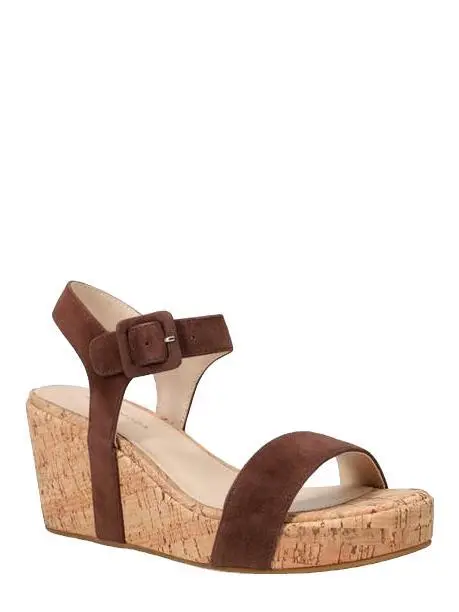 Pelle Moda Wiltz Platform Wedge Sandals - Espresso