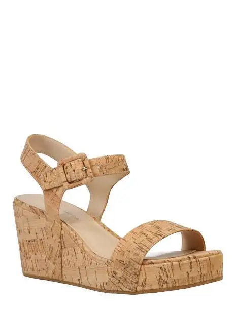 Pelle Moda Wiltz Platform Wedge Sandals - Natural