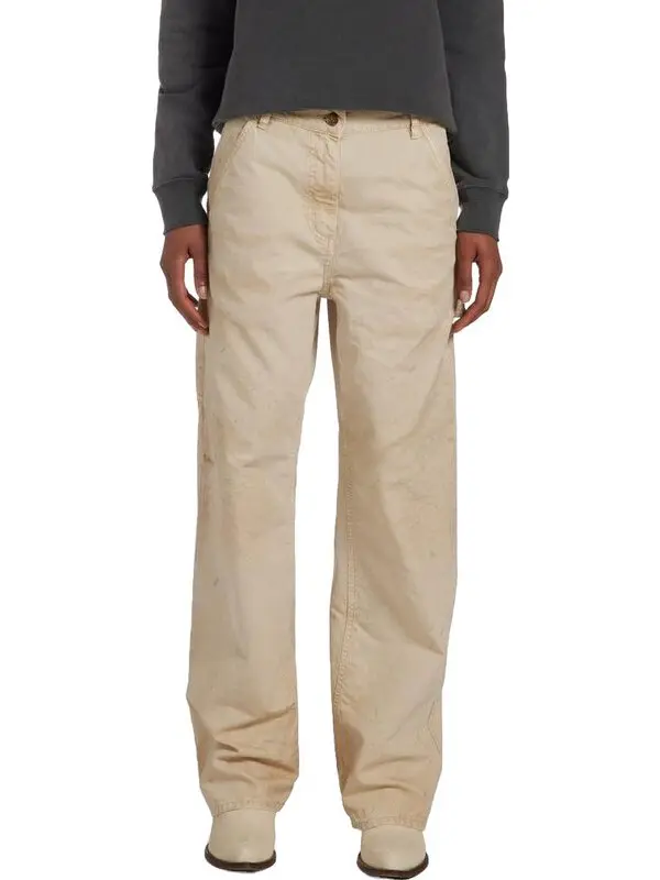 GOLDEN GOOSE Workwear Cotton Cargo Pants - Ecru
