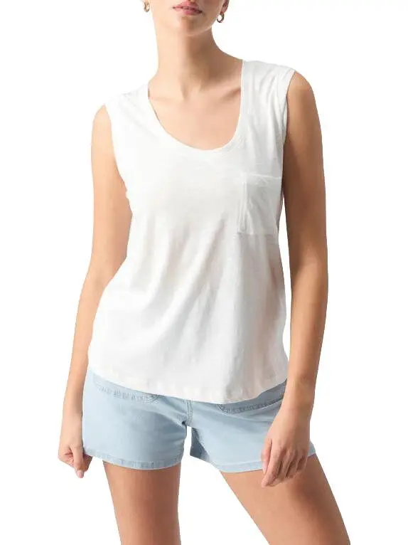 Sanctuary Traveler Scoop Neck Tank - White