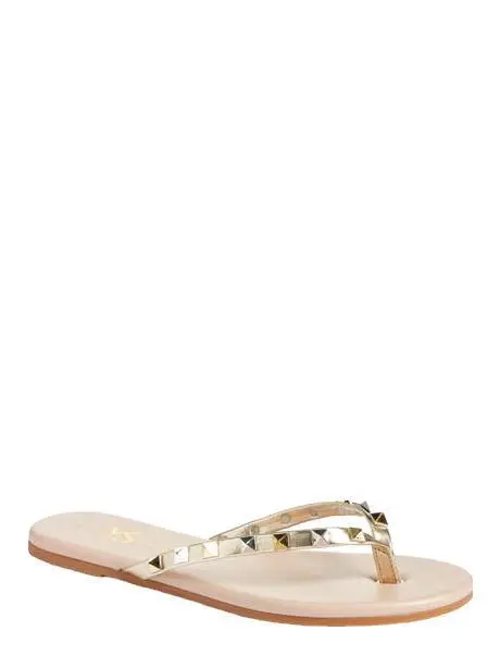 Yosi Samra Rivington Flip Flop - Beige Studs