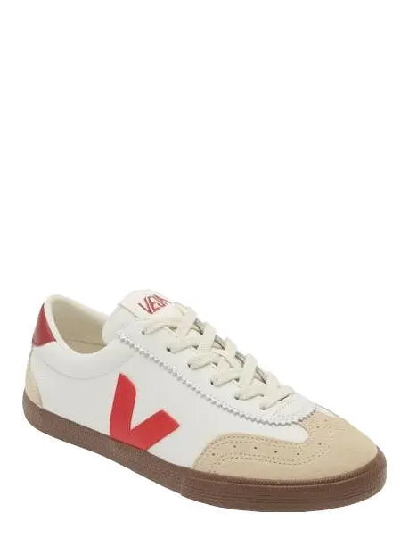 VEJA Volley O.t. Leather Sneakers - White/pekin/bark
