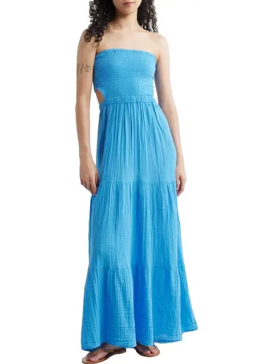 Rip Curl Premium Surf Strapless Maxi Dress - Azure Blue