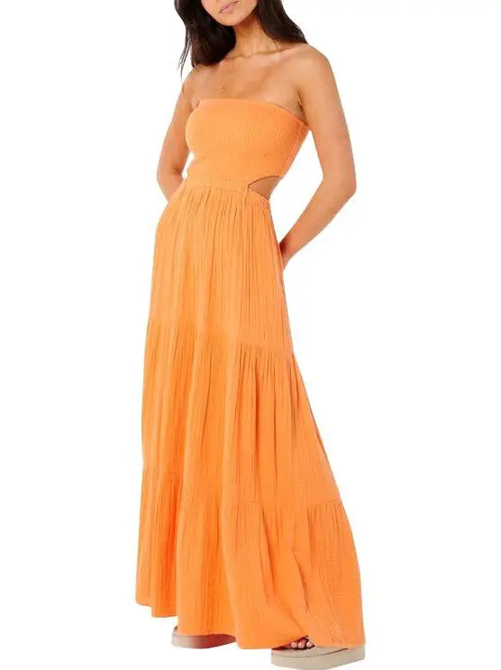 Rip Curl Premium Surf Strapless Maxi Dress - Light Orange