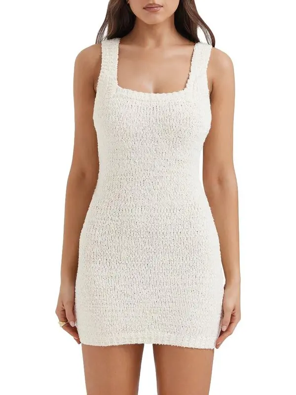 House Of Cb Zaira Knit Minidress - Cream