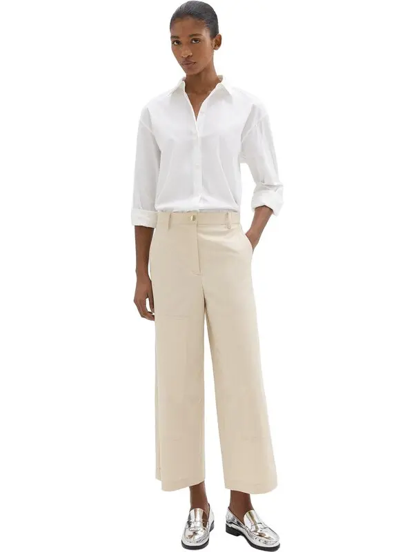 Theory Utility Pant In Organic Cotton - Sand