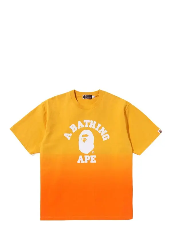A BATHING APE College Gradation Relaxed Fit Tee Shirt - Orange