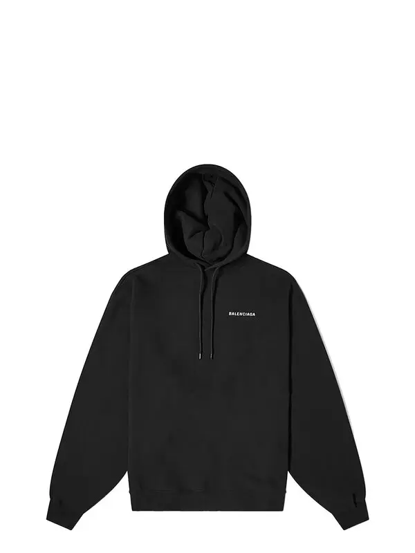 Balenciaga Defile Oversized Hoodie - Black