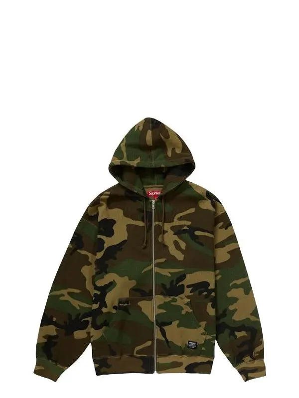 Supreme Hooded Zip Up Thermal - Camo