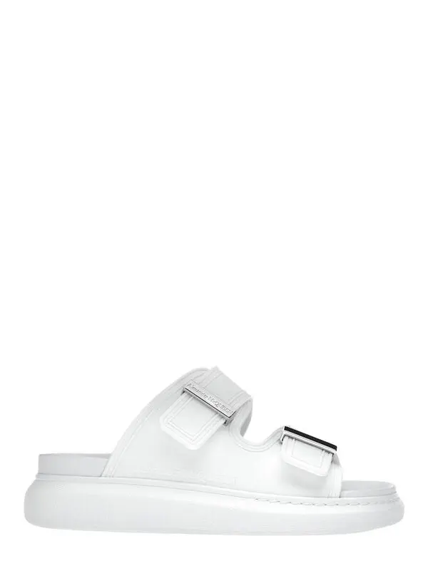 Alexander McQueen Hybrid Buckled Rubber Sandals - White