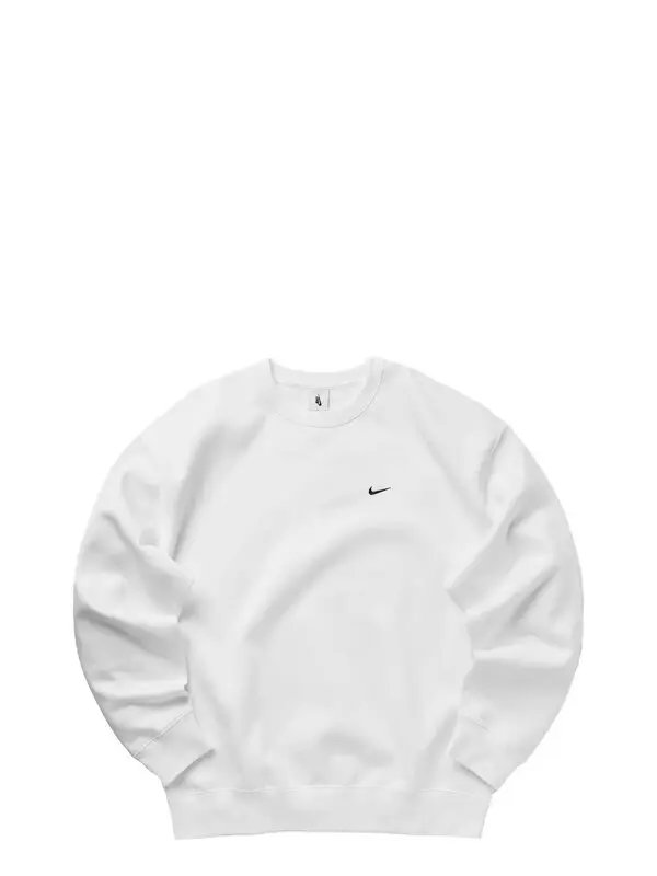 Nike Solo Swoosh Fleece Crewneck Sweatshirt - White/black
