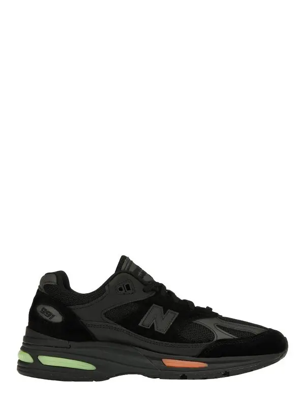 NEW BALANCE 991v2 Miuk London Marathon - Black/bleached Lime Glo/hot Mango
