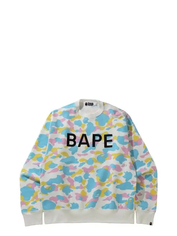 BAPE Camo Relaxed Crewneck Sweatshirt - White