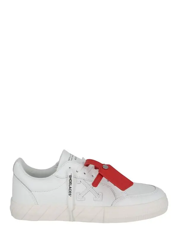 Off-White Vulcanized Leather Low-top Sneakers - White