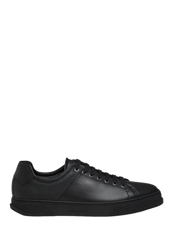 FERRAGAMO Clayton Leather Low-top Sneakers - Nero