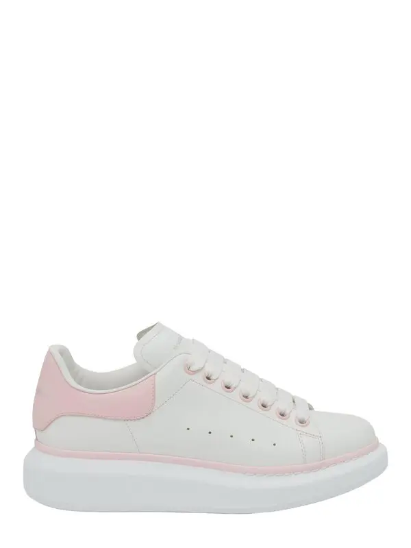 Alexander McQueen Oversized Lace-up Sneakers - White/blush