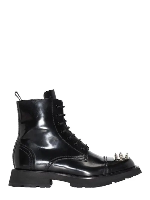 Alexander McQueen Punk Studded Boots - Black