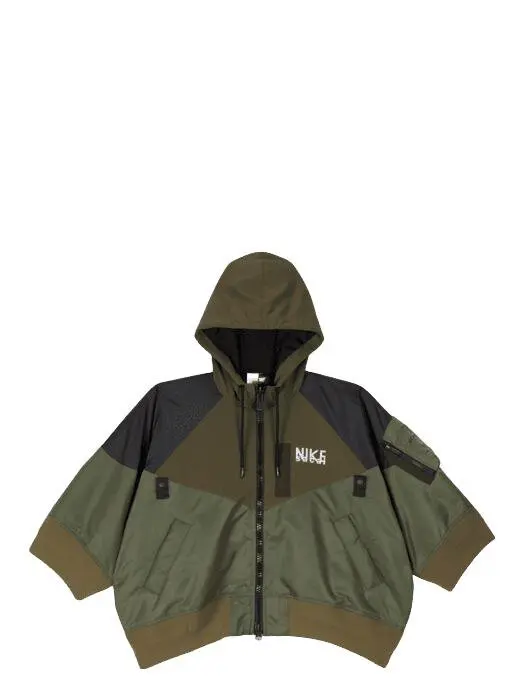 Nike X Sacai Full Zip Hooded Jacket - Khaki