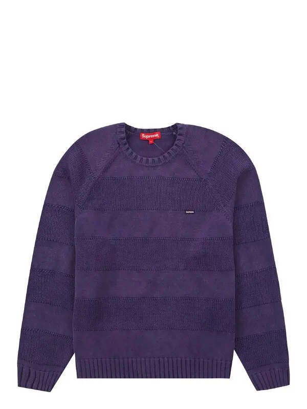 Supreme Stripe Knit Sweater - Purple