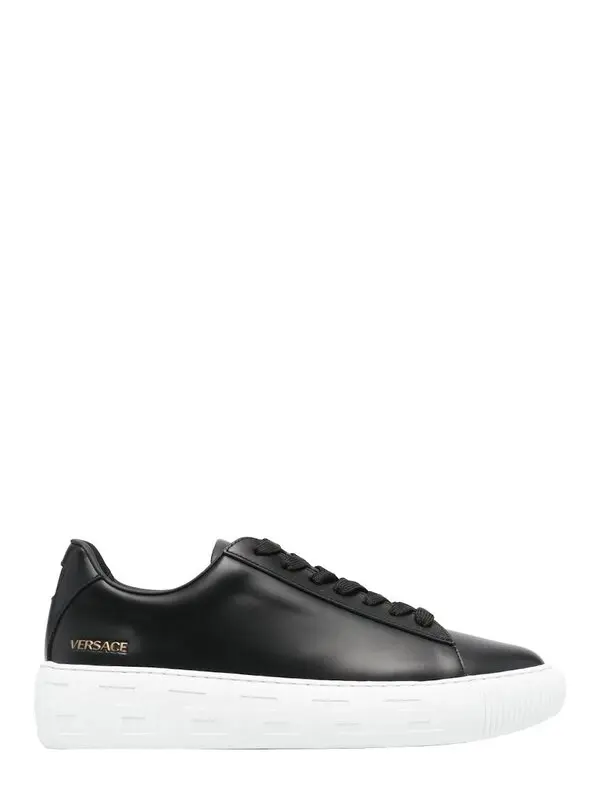 Versace Greca Lace-up Sneakers - Black/white