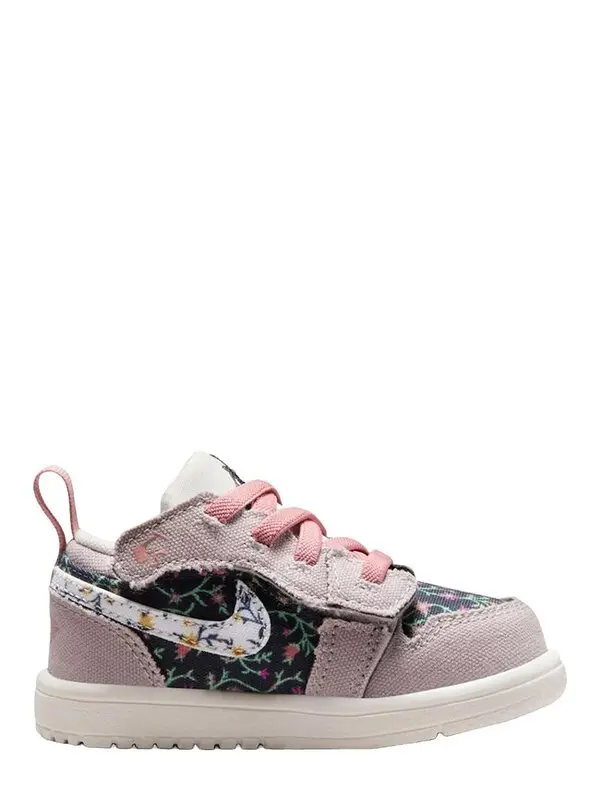 JORDAN 1 Retro Low Alt Se Floral Sneakers - Platinum Violet/anthracite/red Stardust
