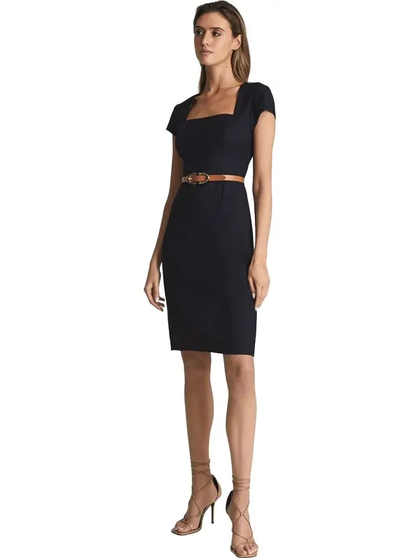 REISS Haisley Tailored Dress - Navy