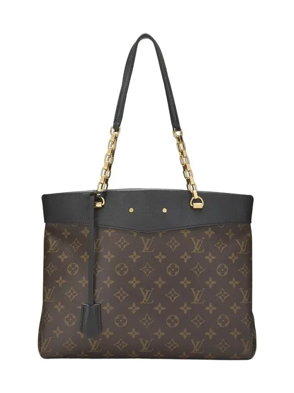 LOUIS VUITTON Monogram Canvas Pallas Shopper - Black