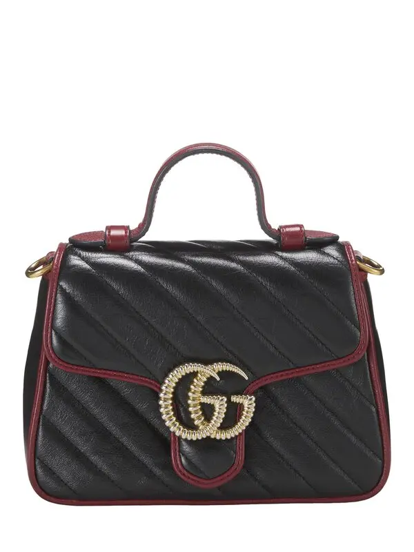 Gucci Gg Marmont Top Handle Bag - Black