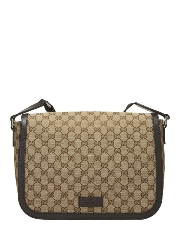 Gucci Original Gg Canvas Flap Messenger Bag - Brown