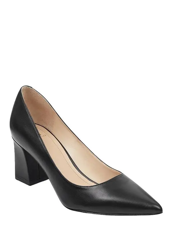 MARC FISHER LTD. Zala Pointed-toe Pumps - Black Leather