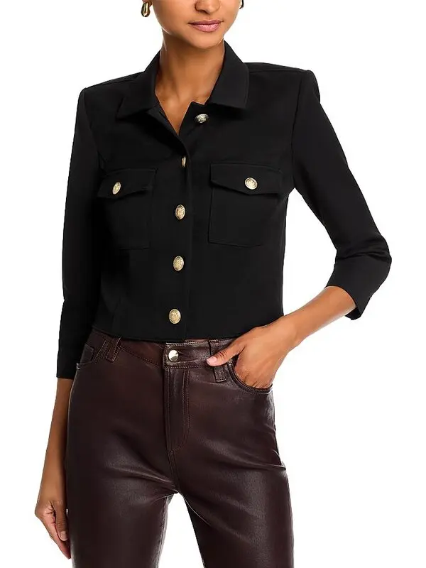 L'Agence Kumi Cropped Jacket - Black