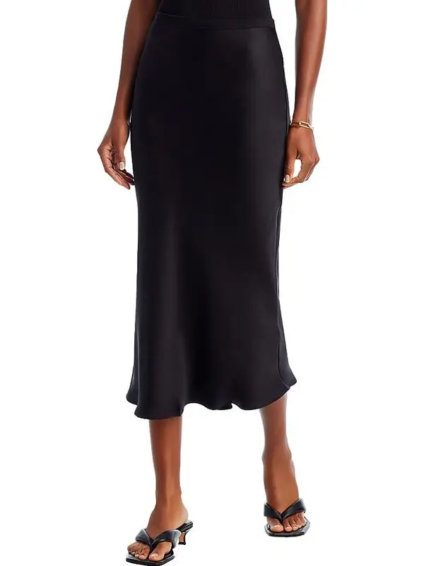 ANINE BING Bar Silk Skirt - Black